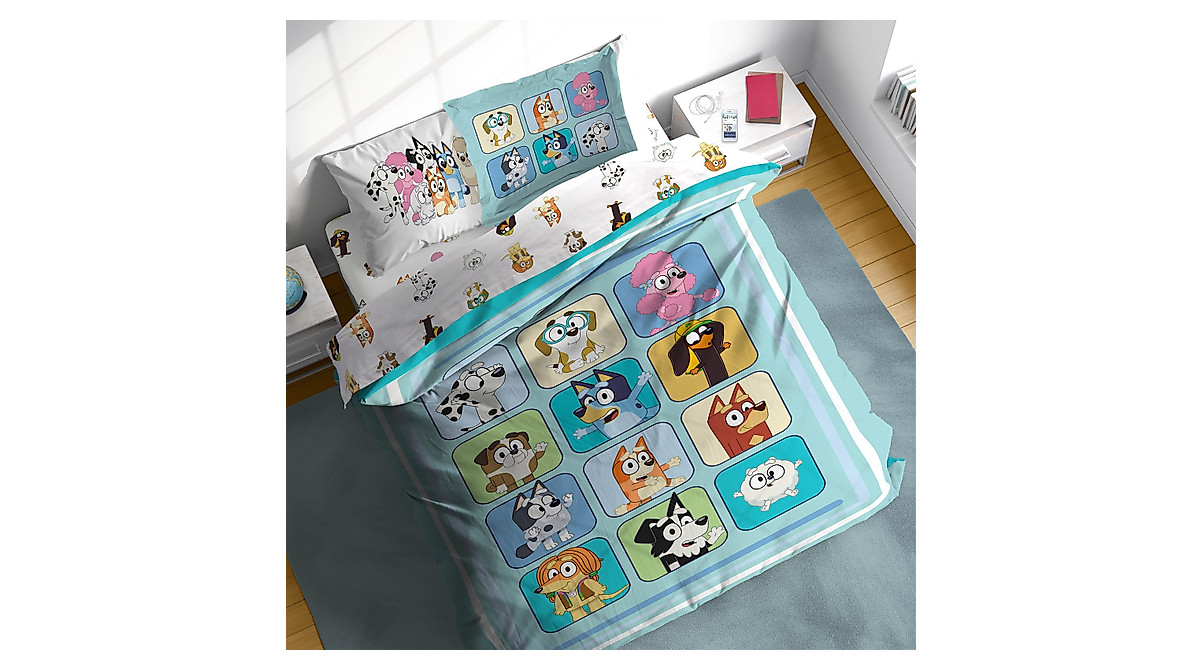 Bluey & Friends Comforter Set - 7 Pieces for Kids