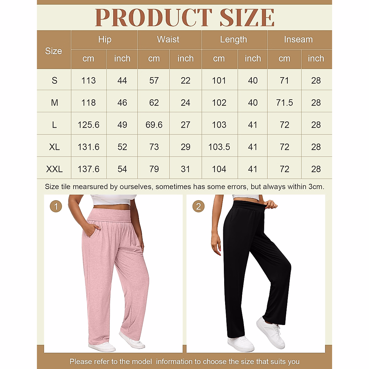 Neer 3 Pcs Women's Wide Leg Yoga Pant Comfy Loose High Waist Lounge Waist Lounge Casual Athletic Workout Joggers Apparel(Large,Black, Dark Gray, Pink)