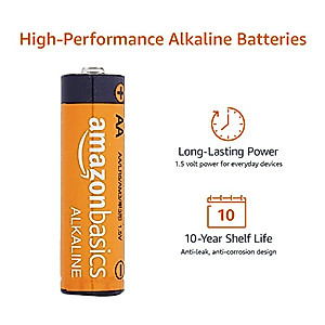 Amazon Basics 12 Pack AA Alkaline Batteries - Blister Packaging