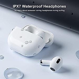 Wireless Earbud AIR 2 Pro, Bluetooth 5.3 Headphones Stereo Bass, Bluetooth Earbud in Ear with HD Mic, Earphones IP7 Waterproof Sports, 35H Playtime with Mini Charging Case Ear Buds for Android iOS