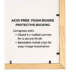 39x10 Frame Brown Red Cherry Wood Picture Frame Width 0.75 Inches | Interior Frame Depth 0.5 Inches | Cerise Collection | UV Acrylic, Foam Board Backing & Hanging Hardware Included