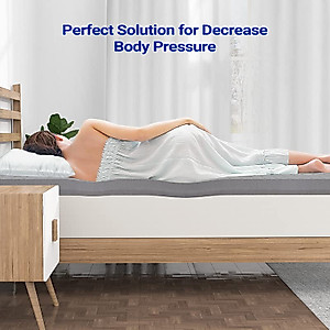 Maxzzz 2 Inch Memory Foam Mattress Topper Twin Size, Medium Firm Bamboo Bed Mattress Topper, Ventilated Mattress Pad CertiPUR-US Certified Plush