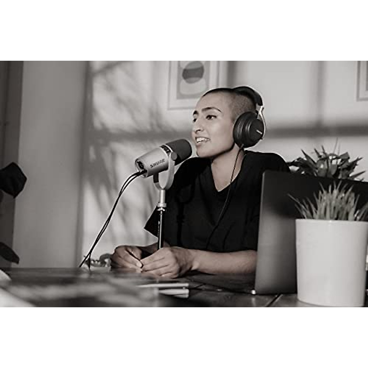 Shure MV7 USB/XLR Dynamic Microphone + AONIC 50 Wired/Wireless Noise Cancelling Headphones for Podcasting, Recording, Streaming & Gaming, Professional Quality Sound & Durability - Silver/Black