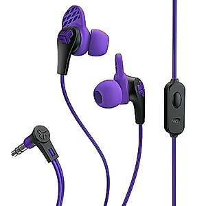 JLab Audio JBudsPRO Premium in-Ear Earbuds with Mic, Guaranteed Fit, Guaranteed for Life - Purple