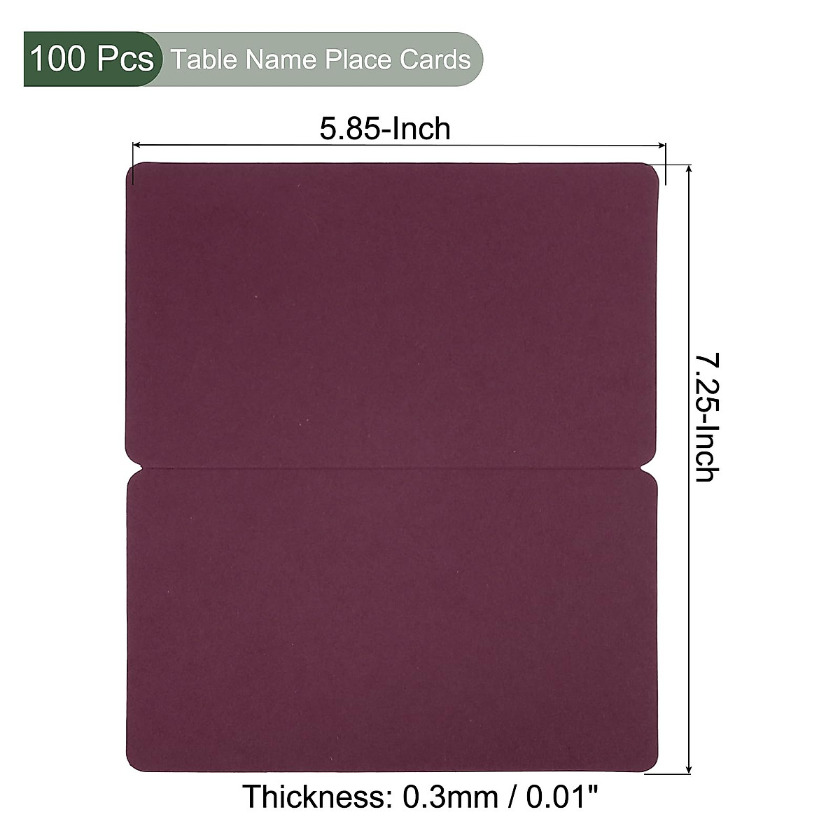 YOKIVE Place Cards for Table Setting, 100Pcs Name Cards Wedding Place Cards Table Place Cards Blank Card for Wedding Reception Dinner Party, Burgundy