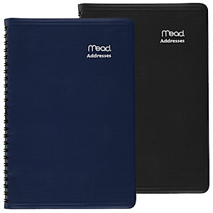 Mead Telephone & Address Book, Large Print, 700+ Entries, 4-7/8" x 8", Color Selected for You, 1 Count (TLMM0410)