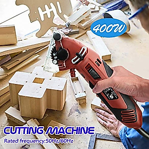 Mini Circular Saw Set, King Showden 400W High Powered Professional Compact Circular Saw Machine with 3 Blades and Tool Box Multifunction Circular Saw for Cut Drywall, Tile, Metal, Wood