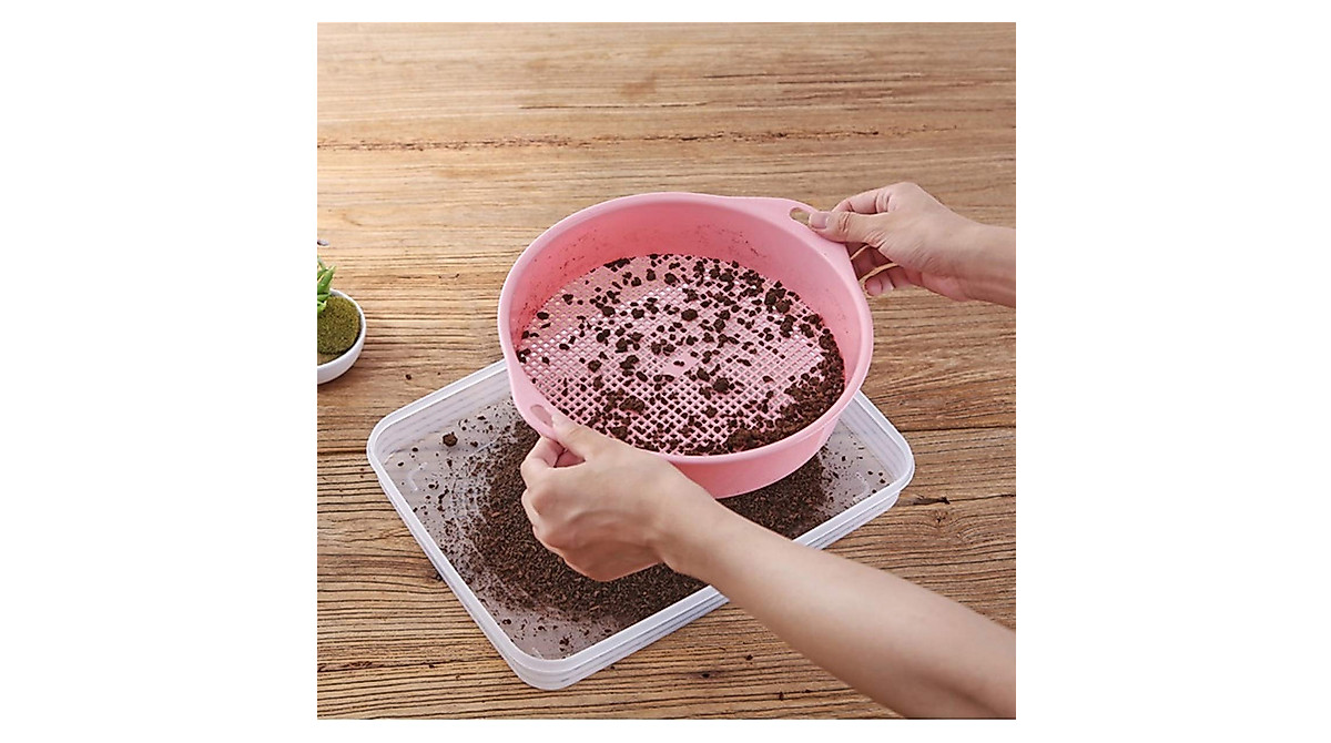 Pink Garden Sieve for Soil & Gravel – Buy Now!