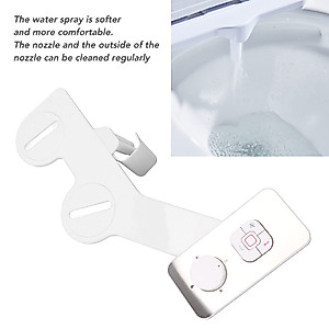 Slim Bidet Toilet Seat Attachment, Nonelectric, Dual Nozzle, SelfCleaning, Feminine Butt Wash Bidet Attachment, 7/8 TPiece