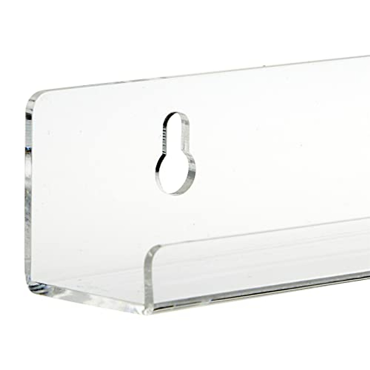 Okuna Outpost 6 Pack Clear Acrylic Shelf for Vinyl Record Display, Display Wall Shelves for Storage, Indoor Home Decor, 7 in.