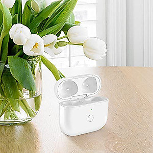 Vape Accessories Wireless Charging Case Replacement Compatible with AirPods 3rd Generation, Air Pods 3 Charger Case with Bluetooth Pairing Sync Button Without Earbuds, White