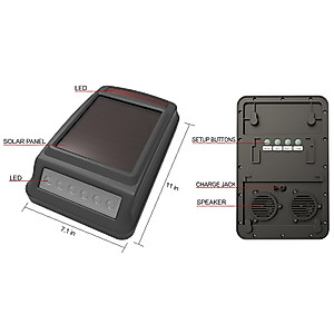 HTZSAFE DIY Solar Wireless Outdoor and Waterproof Alarm Receiver and Siren