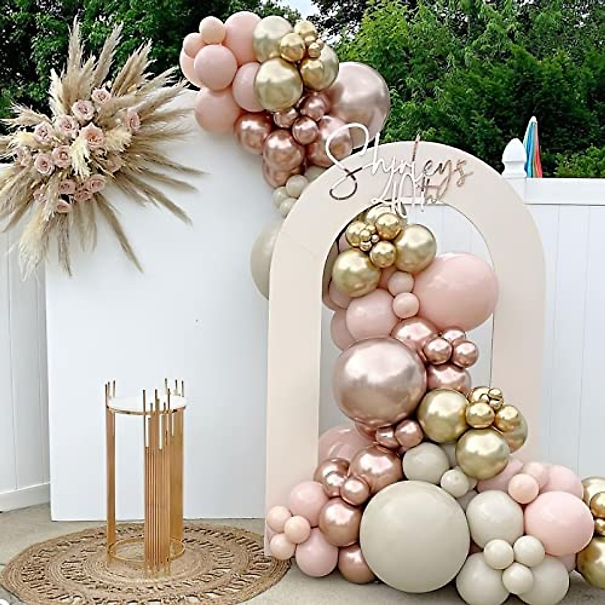 FREECHASE Gold Balloons 100pcs Different Size Pack 18/12/10/5 Inch Metallic Gold Garland Kit for Birthday Wedding Bridal Baby Shower Graduation Christmas Valentines Day Mothers Day Party Decorations