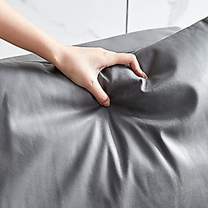 TUKAILAi Faux Suede Leather Single Sofa Couch with 1 Cushion, Modern Accent Chair with Arms and Metal Frame for Living Room, Upholstered Lounge Chair Armchair for Bedroom Guest Reception (Grey)