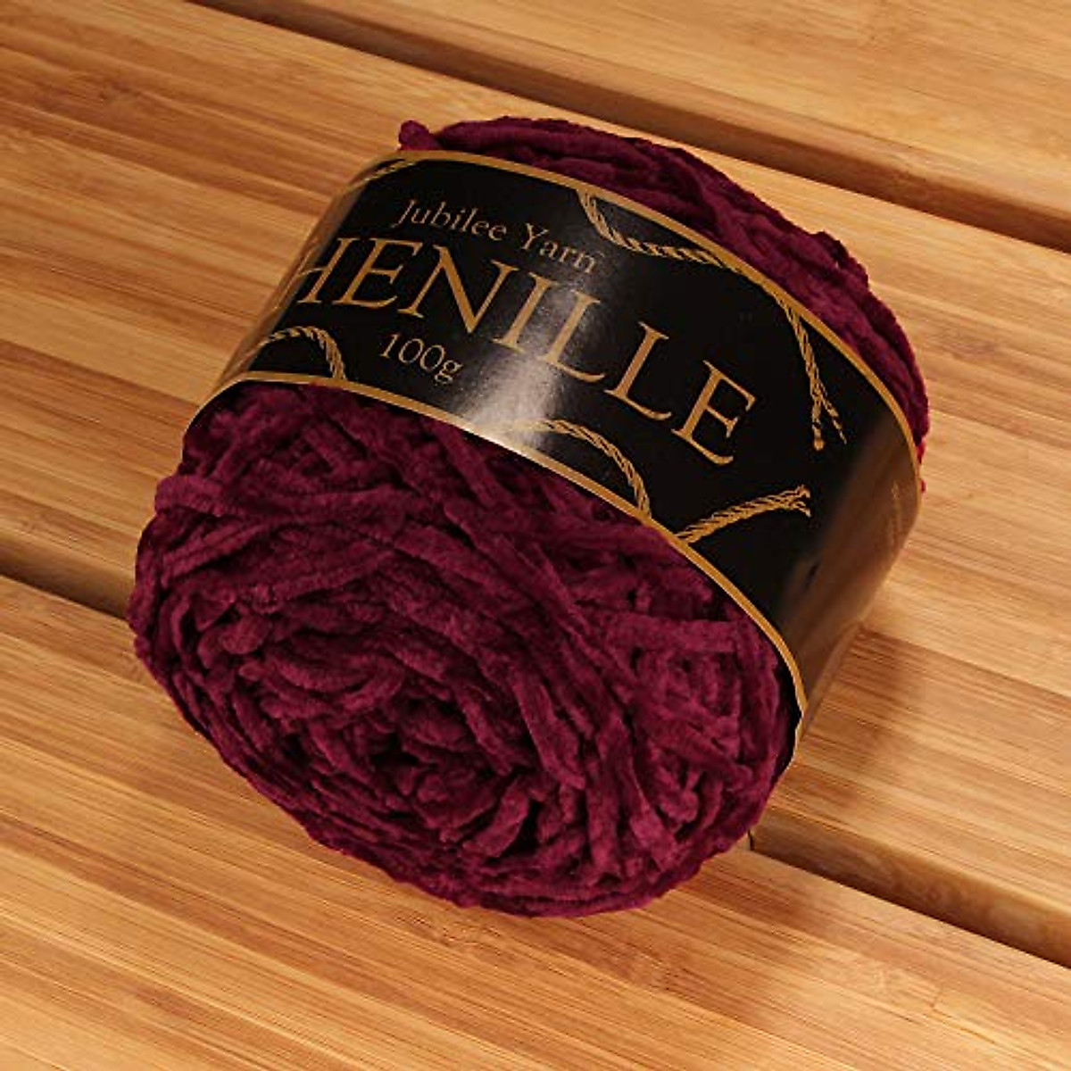JubileeYarn Chenille Yarn - Worsted Weight - 100g/cake - Scarlet - 2 Cakes