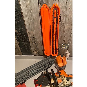 Chain Locker Original Chainsaw Chain Storage Case Orange Organization Box Universal for 6”, 8”, 10”, 12”, 14”, 16”, 18” and 20” Blade Chains Made in USA