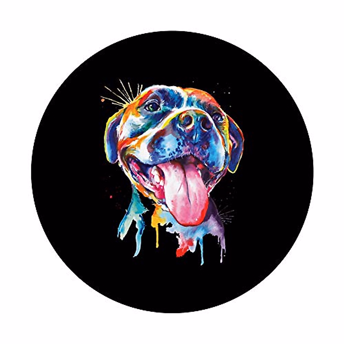Pitbull - Artistic Splash Art Animal Colorful Dog Breed Gift PopSockets PopGrip: Swappable Grip for Phones & Tablets