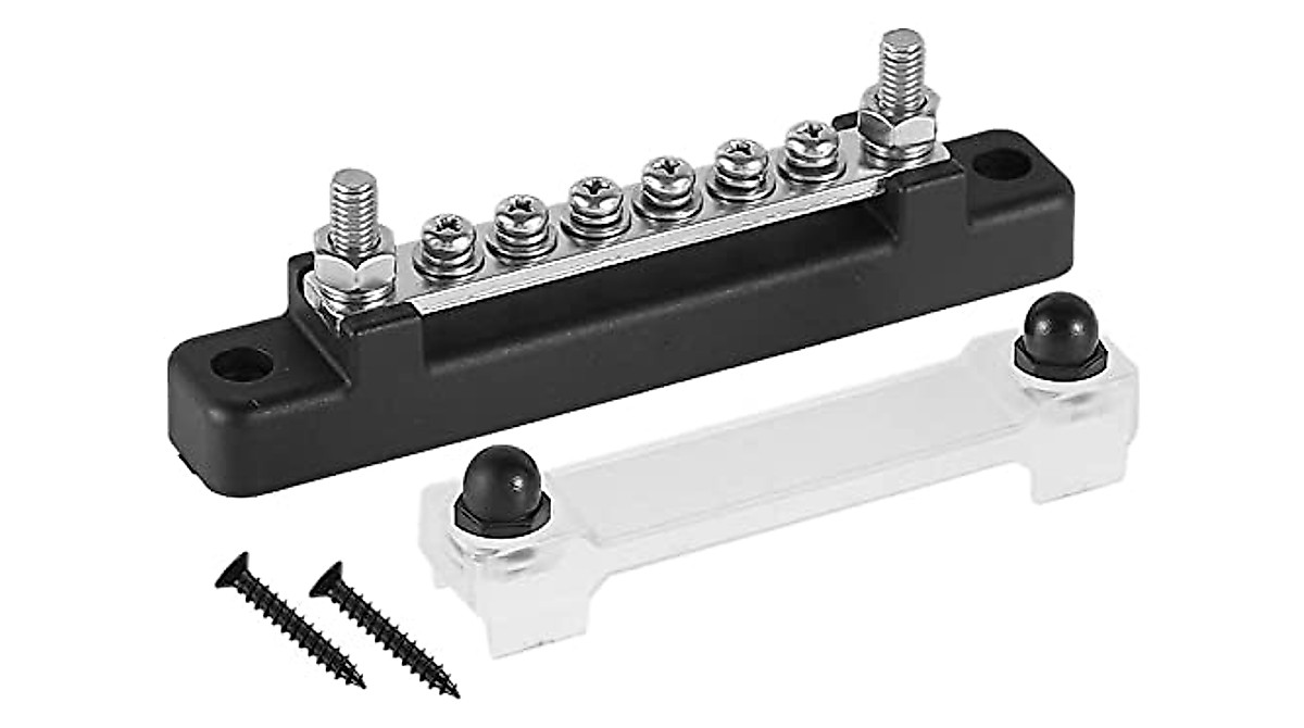 6 Terminal Bus Bar Kit for Power and Ground Distribution | Homtgoe