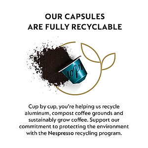 Nespresso Capsules OriginalLine, Indonesia Master Origin ,Dark Roast Coffee, 50 Count Coffee Pods, Brews 1.35oz (ORIGINAL LINE ONLY)
