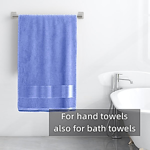 Bathroom Towel Bar, 24 Inch Towel Racks for Bathroom Wall Mounted, Heavy Duty Bath Hand Towel Holder Organizer, Modern Home Decor Towel Rod Bathroom Hardware Accessories, Brushed Silver