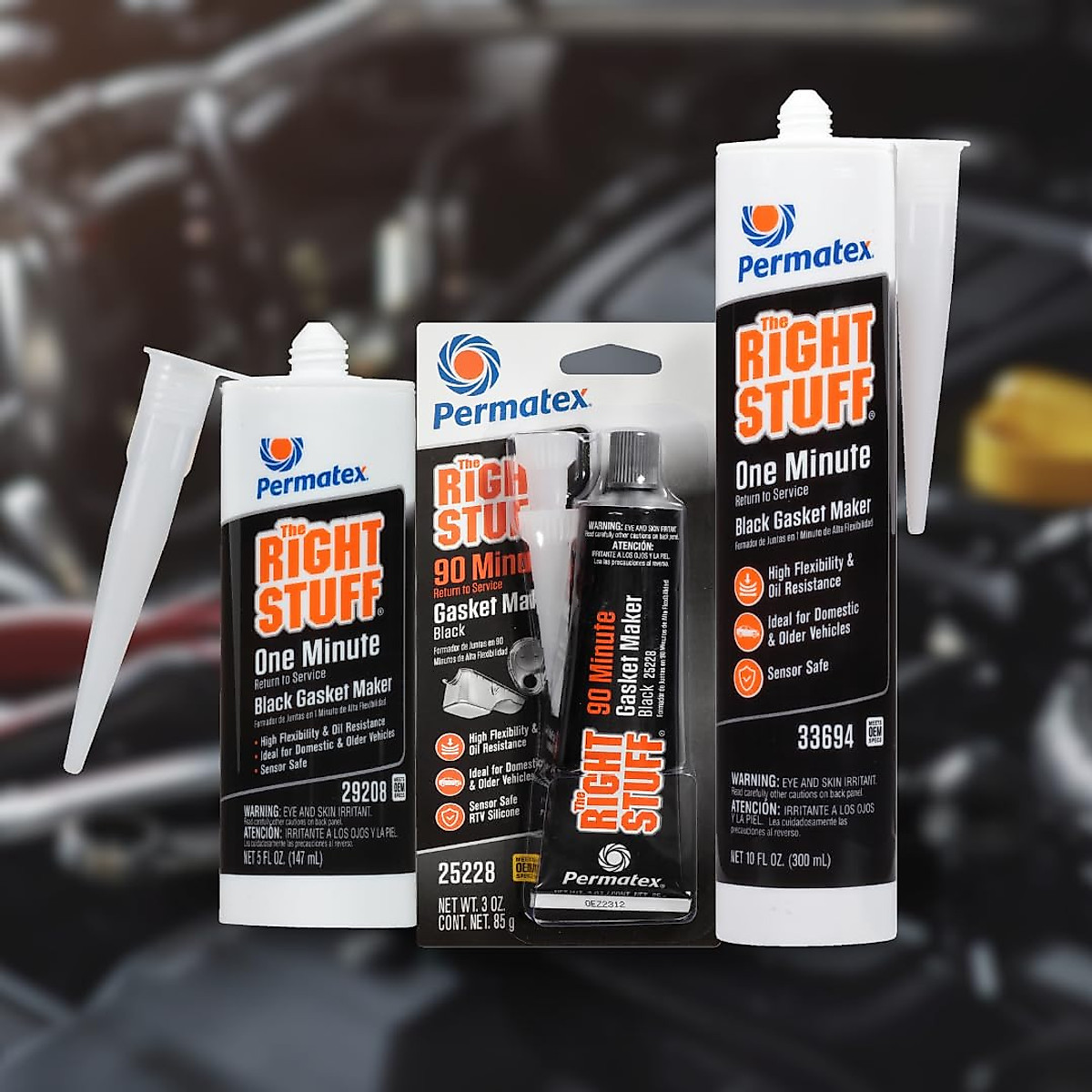 Permatex 29208 The Right Stuff 1 Minute Black Gasket Maker, 5 oz.