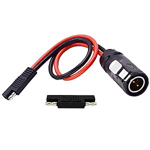 LIXINTIAN 2 Pin Power Industrial Circular Connector Cable to SAE Cable Adapter, 10AWG Cable for Furrion,Solar Panel Suitcase, Forrest River RV Ports