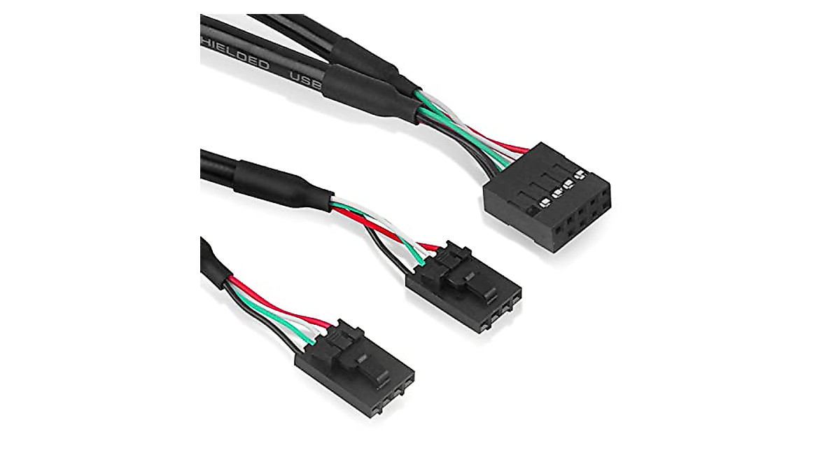 9Pin USB Header Splitter 1 to 4 Ports for PC Building
