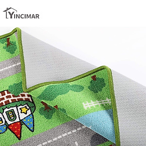 Yincimar Kids Carpet Playmat Rug,6.6x5.0 ft Extra Large City Life Carpet Learning Exercise Mat Educational Car Rug Play Game Rug for Baby Toddler Boy Bedroom Playroom