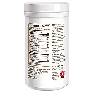 CAcafe Coconut Coffee, Coconut Infused Colombian Coffee, Creamy Drink Mix, Make Iced or Hot, Packed with Antioxidants, Natural Energy, and Stress Relief 19.05oz