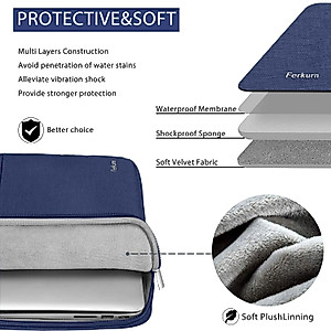 Ferkurn Laptop Case Bag Chromebook Case Sleeve for MacBook Air/Pro, Dell Inspiron, ASUS Zenbook, HP Pavilion, Lenovo IdeaPad, Samsung Chromebook, Acer, Computer Carrying Bag Cover, Blue, 11 Inch