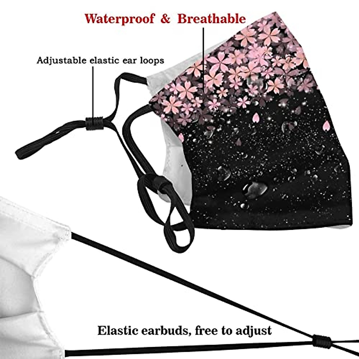 Abstract Fashion Face mask,Abstract Pattern Stylized Dots Polkadots Simple Classic,Dust Washable Reusable Filter and Reusable Mouth Warm Windproof polyester Face for women men,Black and White