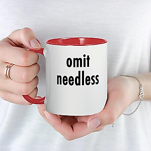 CafePress Omit Needless Mug Ceramic Coffee Mug, Tea Cup 11 oz