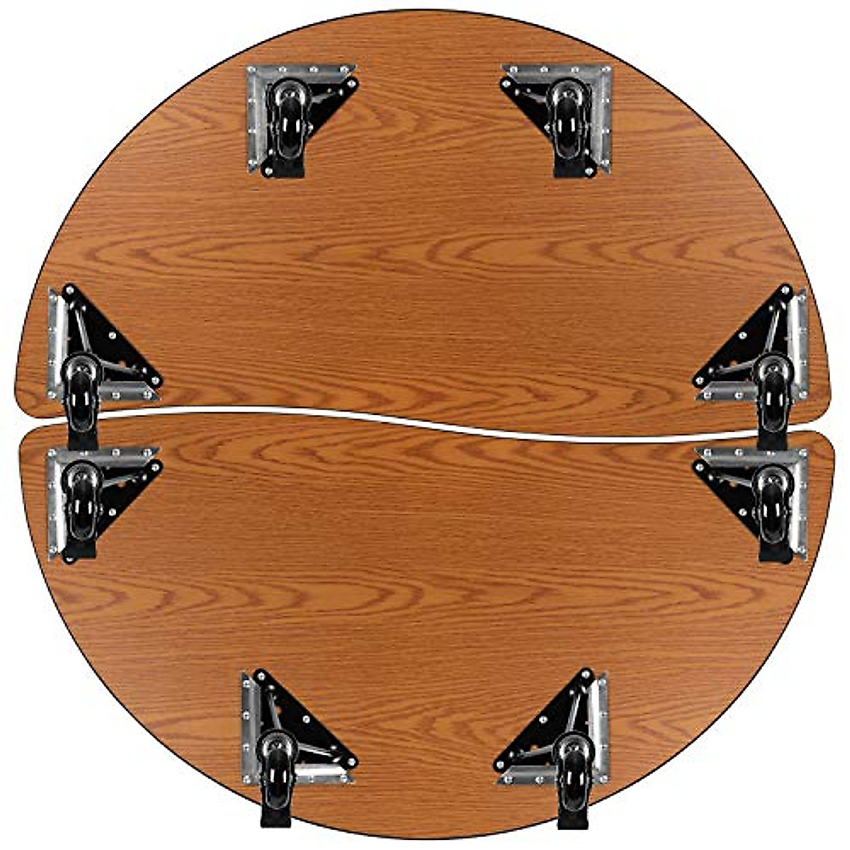 Flash Furniture Emmy 2 Piece Mobile 47.5" Circle Wave Flexible Grey Thermal Laminate Kids Adjustable Activity Table Set