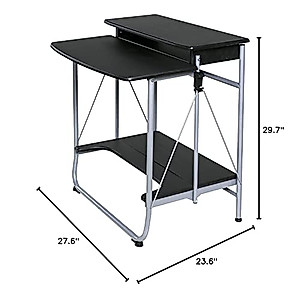 OneSpace Freeley Folding Computer Desk, Black