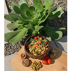 Marasol Coconut Bowls with Spoons 2x All Natural, Vegan | Smoothie Bowls, Acai | Gift Ready Packaging | Eco Friendly, Zero Waste | Handcrafted