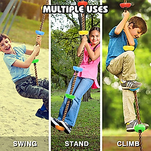 12 Ninja Tree Climbing Holds and 6.56FT Climbing Rope for Kids, Tree Climber Climbing Kit for Outdoor Ninja Warrior Obstacle Course Training