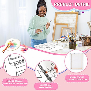 Sherr 10 Pcs Canvas Painting Pre Drawn Stretched Afro Queen Cotton Canvas Black Art Pre Drawn Canvas for Adults Kids Pre Drawn Canvas Outline for Paint and Sip (Vintage,8 x 10 Inch)