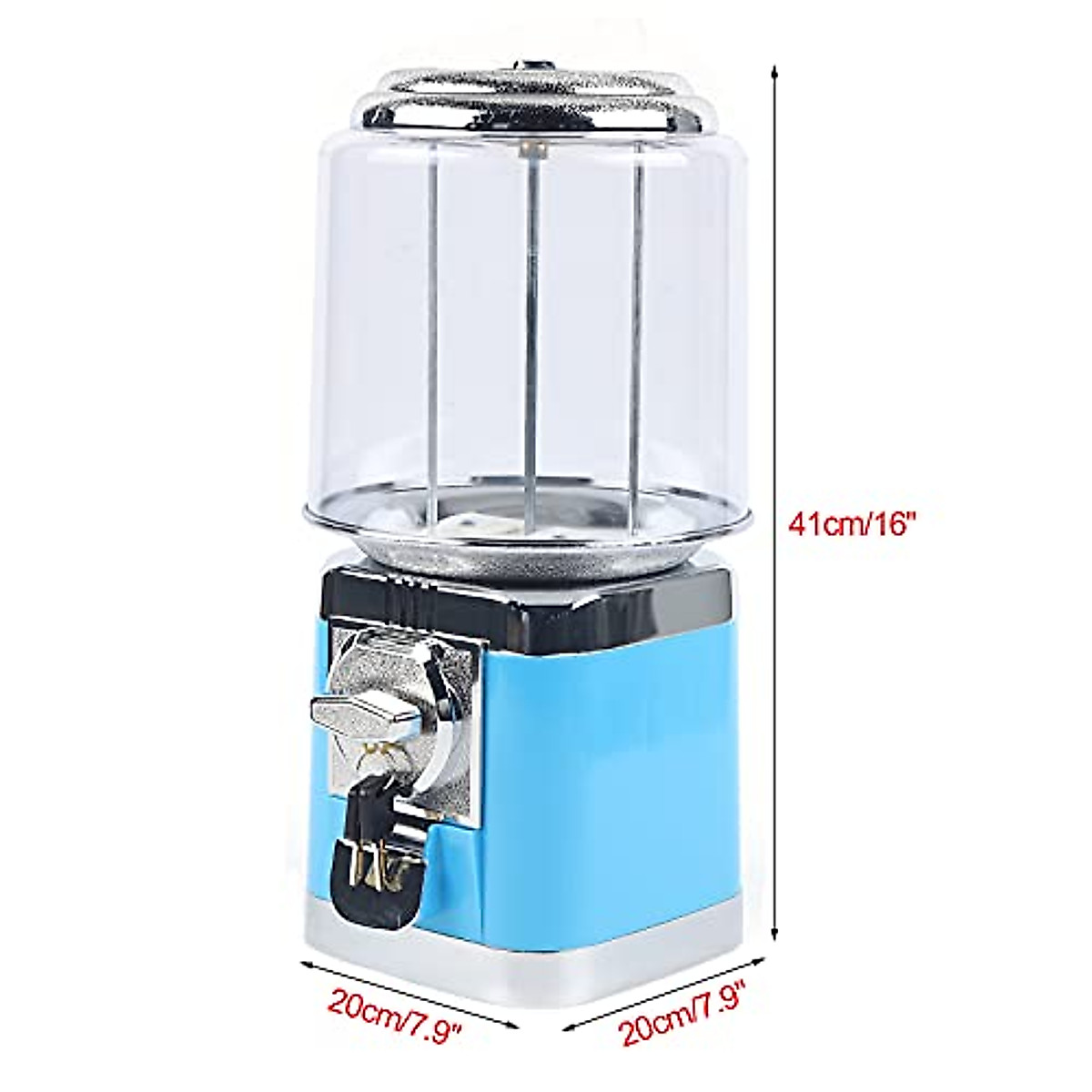Vending Machine Supply Automatic Candy Gumball Dispenser Machine Kids Mini Toy Vending Machines for Household Commercial Shopping Mall Blue