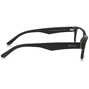 Prada Heritage PR 16MV 1BO1O1 Matte Black Plastic Rectangle Eyeglasses 55mm