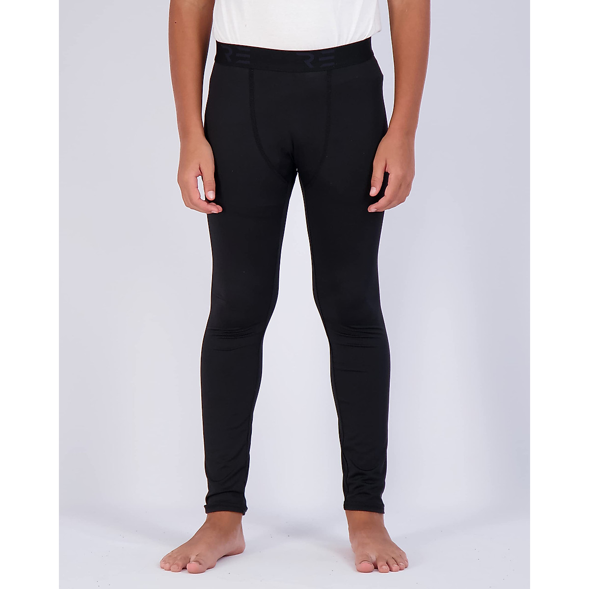 3 Pack: Boys Compression Pants Gym Sports Running Skin Tights Leggings Active Athletic Sports Workout Winter Thermal Cold Base Layer Long Johns Football Rash Guard Basketball-Set 7, M (8/10)