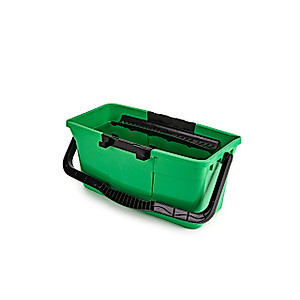 Unger QB12B Bucket 12 litres for Washers up to 35 cm Wide with Litre Scale Including Strainer as Shelf Rectangular Shape