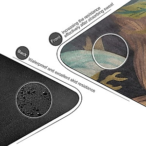 GOODOLD Funny Sloth Yoga Mat, 71 x 26 Inch Non-slip Yoga Mats Folding Travel Exercise Mat Indoor Outdoor Gym Pilates with Storage Bag for Women Men