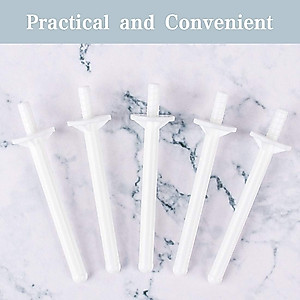 60 Pieces Plastic Wax Applicator Wands with Disposable Spatulas for Nose Hair Removal and Nostril Cleaning