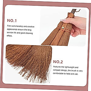 Outanaya Brown Silk Broom Outdoor Bed Broom Bristles Escoba De Goblincore Room Decor Brooms Straw Whisk Broom Mini Brush Dustpan Cleaning Supplies Small Broom Natural Handle