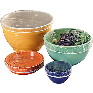 Stretchable, Reusable, Plastic Bowl Covers. Ideal For Storage, Picnics, Transportation, and Entertaining, Pack of 50