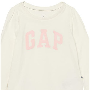 GAP Baby Girls Long Sleeve Logo T-Shirt T Shirt, Light Shell Pink, 12-18 Months US
