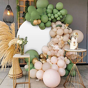 Canessioa 6x6ft White Round Backdrop Solid White Round Backdrop Cover Polyester Plain White Round Backdrop for Photo Shoot Adult Kid Birthday Party Baby Shower Wedding Decoration Supply