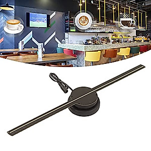 3D Hologram Fan, 40cm 3D Hologram Projector Advertising Machine with 224 LED Lamp, WiFi APP Remote 3D Hologram Display, for Exhibitions, Parties, Bar, Shopping Malls(US)