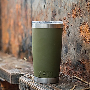 YETI Rambler 20 oz Tumbler, Stainless Steel, Vacuum Insulated with Standardr Lid, Olive