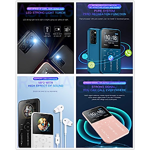 Tuanzi F1 Smallest Flip Cellphone F1 GSM Unlocked 2G Mini Phone 32MB+32MB MTK6261 300mAh Bluetooth Mini Backup Pocket Portable Mobile Phone Gift for Kid (F18 Gold)